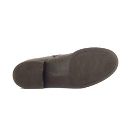 Gabor Damen Stiefel "Genua", Gr. 38,5, beige, Veloursleder, unifarben, Schuhe, Blockabsatz, Kurzstiefel, mit Innenrei&szlig;verschluss