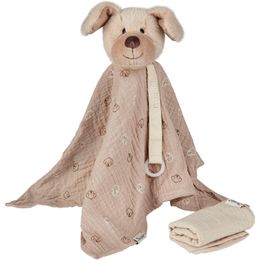 Sterntaler Baby Schmusetuch "Tr&auml;umli-Set Hund Lucky", beige, Musselin, Polyester, Schnuffelt&uuml;cher