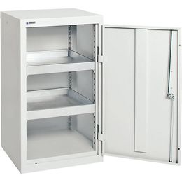Umweltschrank ohne T&uuml;rlochung, HxBxT 900 x 500 x 500 mm, 2 Wannenb&ouml;den, lichtgrau / lichtgrau kaiserkraft