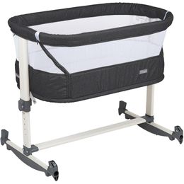 BABYGO Baby Baby-Reisebett "Vivaldi, dunkelgrau", grau, Aluminium, Polyester, Babybetten, mit Schaukelfunktion; auch als Beistellbett verwendbar