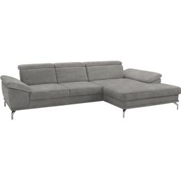 Sit & More Ecksofa SIT & MORE, B:311cm H:85cm T:181cm, grau, Wohnzimmer, Sofas, "Scorpio L-Form", inklusive Sitztiefenverstellung, wahlweise mit Kopfverstellung