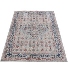 Teppich CarpetFine, B:120cm H:3mm L:170cm, grau, Polypropylen (PP), Wohnzimmer, Teppiche, "Noah_3", Orient Vintage Look, Wohnzimmer