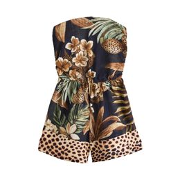 next Jumpsuit Damen Gr&ouml;&szlig;e 6XL navy / braun / hellbraun / pastellgr&uuml;n