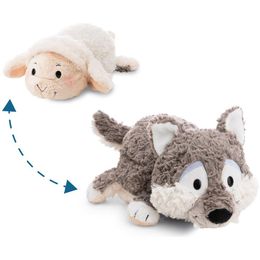 Nici Kinder Kuscheltier "Twistimals, Schaf & Wolf, 25 cm"beige, B:14cm H:12cm L:25cm, Pl&uuml;schfiguren, mit Wendefunktion 2in1