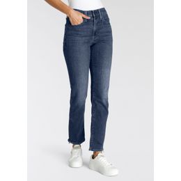 Levi's LEVI'S Damen 5-Pocket-Jeans "724 BUTTON SHANK", blau, Gr. 27, Denim/Jeans, Obermaterial: 80% Baumwolle, 19% Polyester, 1% Elasthan, Jeans, mit