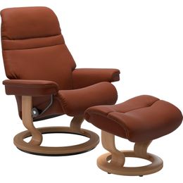 Fu&szlig;hocker stressless, B:57cm H:39cm T:40cm, braun, Leder BATICK: BATICK ist ein leicht korrigiertes, durchgef&auml;rbtes und genarbtes M&ouml;belleder, bei dem