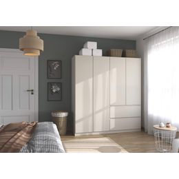 Dreht&uuml;renschrank Rauch, B:181cm H:197cm T:54cmbeige (champagner), eingriffe beige (champagner), Holzwerkstoff, Schr&auml;nke, "Kleiderschrank Schrank