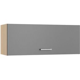 Klapph&auml;ngeschrank KOCHSTATION, B:90cm H:35,2cm T:34,6cmbasaltgrau, eiche hell, Schr&auml;nke, "KS-Lucy", Breite 90 cm, mit 1 Klappe inkl. Gasdruckd&auml;mpfer