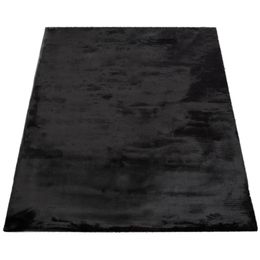 Fellteppich Paco Home, B:100cm H:26mm L:200cm, schwarz, Polyester, Teppiche, "Rabbit 780", Kunstfell, Kaninchenfell-Haptik, ein echter