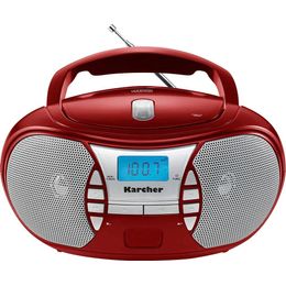K&auml;rcher KARCHER Boombox "RR 5025", B:24,2cm H:12,6cm T:22,5cm, rot, Radios, CD Radio, UKW Radio, Batterie/Netzbetrieb, Kopfh&ouml;reranschluss