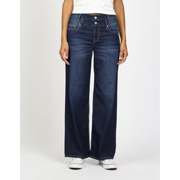 Gang Damen Leinenhose "94CARA"summer schwarz, Gr. 32, Web, Obermaterial: 77% Baumwolle, 15% Polyester, 7% Viskose, 1% Elasthan, Hosen, mit doppeltem