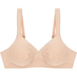 Triumph Damen B&uuml;gelloser BH "Modern Soft+Cotton N", Gr. 75, beige, Microtouch, Obermaterial: 40% Polyamid, 37% Baumwolle, 23% Elasthan, unifarben,