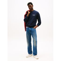 Tommy Hilfiger Herren Sweatshirt "HILFIGER STACKED SWEATSHIRTS", blau, Gr. M, Sweatware, Obermaterial: 100% Baumwolle, Sweatshirts