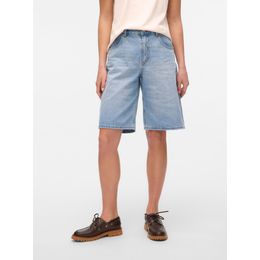 V&eacute;ro Moda VERO MODA Damen Jeansshorts "VMRAILA MR DENIM JORTS NOOS"light blau denim, Gr. L, unifarben, Denim/Jeans, Obermaterial: 100% Baumwolle, Jeans,