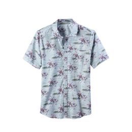 Beach Time BEACHTIME Herren Hawaiihemd "- sommerliches Hemd mit tollem Palmen Druck", blau, Gr. S, bedruckt, Web, Obermaterial: 100% Baumwolle, Hemden, Kurzarm,