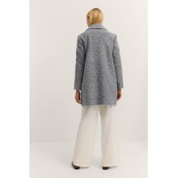 Bugatti Damen Kurzmantel "Comfort Fit"330, blaugrau, Gr. 42, unifarben, 34% Wolle, 22% Baumwolle, 22% Polyacryl, 20% Polyester, 2% Elasthan, M&auml;ntel,