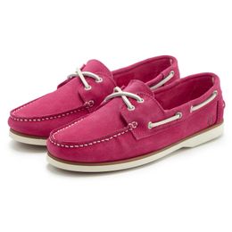 ELBSAND Damen Bootsschuh "Lederschuhe", Gr. 38, pink, Obermaterial: 100% Rindsleder. Decksohle: 100% Lederimitat. Futter: 100% Rindsleder. Laufsohle: