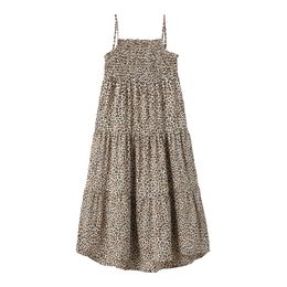 name it Kleid 'NKFVinaya' M&auml;dchen Gr&ouml;&szlig;e 122 braun / schwarz / offwhite