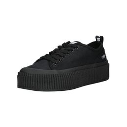 Buffalo Damen Plateausneaker "Buffalo Sneaker Textil", Gr. 41, schwarz, Textil, Schuhe