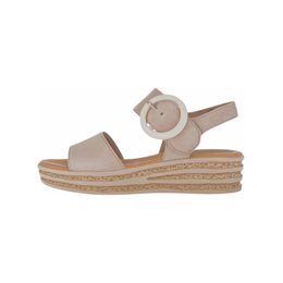 Gabor Damen Keilsandalette "Gabor Sandalen Leder", Gr. 40,5, rosa, Leder, Schuhe