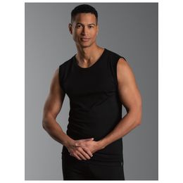 TRIGEMA Herren Unterhemd "TRIGEMA Tr&auml;gershirt aus Merinowolle", schwarz, Gr. L, 80% Wolle (Merinowolle), 20% Polyamid, Unterhemden