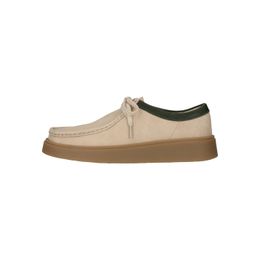 Clarks Herren Schn&uuml;rschuh "Torview", Gr. 44,5, beige, Leder, Schuhe, mit angenehm weicher D&auml;mpfung