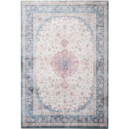 Teppich OTTO HOME, B:40cm H:13mm L:60cmblau, Kunstfaser, Wohnzimmer, Teppiche, "Omar, Druckteppich, orientalisches Design, mehrfarbig, bedruckt",