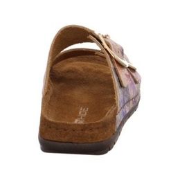 Rohde Damen Pantolette "EASYS N42", Gr. 38, gold, Leder, Schuhe, Sommerschuh, Schlappen mit Softfu&szlig;bett und Keilabsatz