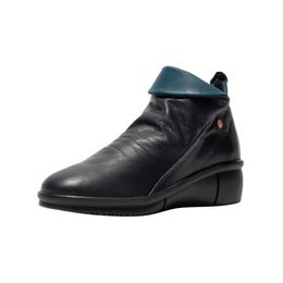 Softinos Damen Stiefelette "Softinos Stiefelette Leder", Gr. 40, blau, Leder, Schuhe