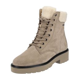 Paul Green Damen Schn&uuml;rstiefelette "Paul Green Stiefelette Veloursleder", Gr. 39, beige, Veloursleder, Schuhe