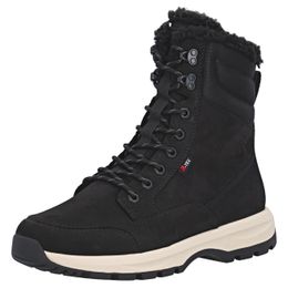 RIEKER SPORT Herren Winterboots, Gr. 42, schwarz, Nubukleder, unifarben, Schuhe, Schn&uuml;rboots, Winterstiefelette mit wasserabweisender