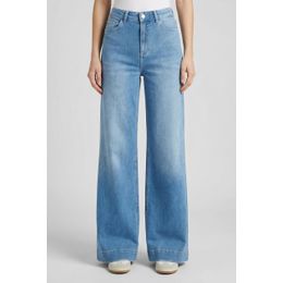 RICHROYAL Damen Weite Jeans, blau, Gr. 28, Denim/Jeans, Obermaterial: 92% Baumwolle, 6% Elastomultiester, 2% Elasthan, Jeans, Marlene-Form