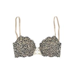 Lascana Damen Push-up-BH, Gr. 85, beige, Microtouch, Obermaterial: 60% Polyamid, 35% Polyester, 5% Elasthan, BHs, in aufregender Leo-Optik, sexy