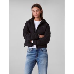 Steppjacke Calvin Klein Jeans "LGHTWGHT QLTD JCKT P", Damen, Gr. XXS (34), schwarz, Web, Obermaterial: 100% Polyamid, unifarben, klassisch normal, Rundhals, eingesetzt eingefasste Kante, Jacken Steppjacke, Mit Rundhalsausschnitt