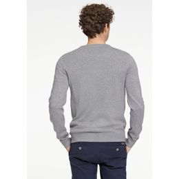 LINDBERGH Herren Strickpullover "Strickpullover Slim Fit", beige, Gr. L, Obermaterial: 80% Viskose, 20% Nylon, Pullover