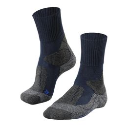 Wandersocken Falke "TK1 Adventure Cool", Herren, Gr. 42-43, marine, Materialmix, normal, Socken, hoher Schutz f&uuml;r bergiges Gel&auml;nde, schnelltrocknend, atmungsaktiv