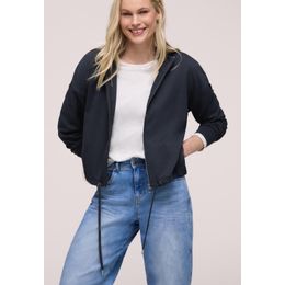 Street One Damen Cardigan, schwarz, Gr. 46, unifarben, Stoff, 71% Polyester, 26% Viskose, 3% Elasthan, Strickjacken, Jersey