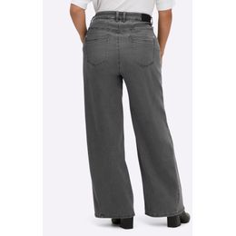 sheego Damen Bequeme Jeans, grau, Gr. 40, unifarben, 95% Baumwolle, 3% Polyester, 2% Elasthan, Jeans