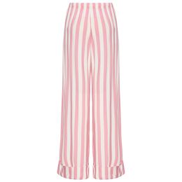 s.Oliver Damen Pyjamahose, Gr. 38, rosa, Web, Obermaterial: 100% Viskose, gestreift, Basic, Hosen, mit breitem Aufschlag am Saum