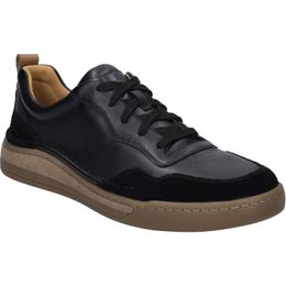 Josef Seibel Herren Sneaker "Cleve 01, schwarz", Gr. 42, schwarz, Obermaterial: 100% Rindsleder Leather cow., Schuhe
