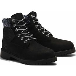 Timberland M&auml;dchen Schn&uuml;rboots "6 In Premium WP Boot", Gr. 40, schwarz, Leder, Schuhe, Winterstiefel, Schn&uuml;rstiefel, Winterschuhe, wasserdicht