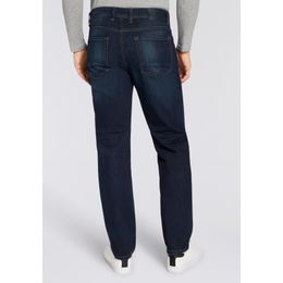 MAC Herren Regular-fit-Jeans "Rick"dunkelblau authentic used od braun, Gr. 32, unifarben, Denim/Jeans, Obermaterial: 99% Baumwolle, 1% Elasthan,