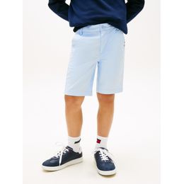 Tommy Hilfiger M&auml;dchen Shorts "1985 CHINO SHORT"sweet blau, Gr. 16, Web, Obermaterial: 97% Baumwolle, 3% Elasthan, Hosen, mit Logostickerei