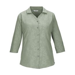 Killtec Damen Funktionshemd "KOS 62 WMN WVN SHRT"graugr&uuml;n, Gr. 40, Obermaterial: 100% Polyester, Hemden, Schnelltrocknende Bluse mit floralem Print