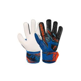 Reusch Kinder Torwarthandschuhe "Attrakt Solid Junior"dunkelblau, orange, Gr. 4, mehrfarbig, 29% Polyester, 5% Polyurethan, 1% Baumwolle, Handschuhe,
