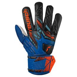 Reusch Kinder Torwarthandschuhe "Attrakt Solid Junior", blau, Gr. 5, mehrfarbig, 29% Polyester, 5% Lederimitat, 1% Baumwolle, Handschuhe, mit Expanse