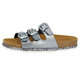 Lico M&auml;dchen Pantolette "Pantolette Bioline Sensation", Gr. 33, grau, Synthetik, Schuhe
