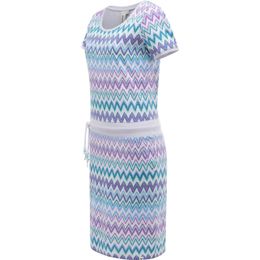 Ragwear Damen Minikleid "Baomi Print YOUMODO", bunt, Gr. XL, Sweatware, Material: 100% Baumwolle, Kleider, Gemustertes kurzes Sommerkleid mit