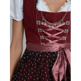 JCC Damen Dirndl "31023115", lila, Gr. 48, Obermaterial: 100% Baumwolle; Futter: 100% Baumwolle; Sch&uuml;rze: 100% Polyester, Kleider