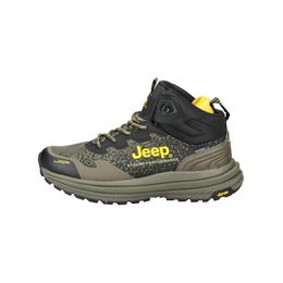 JEEP Herren Sneaker "JEEP Sneaker Lederimitat/Textil", Gr. 44military, Lederimitat, Textil, Schuhe